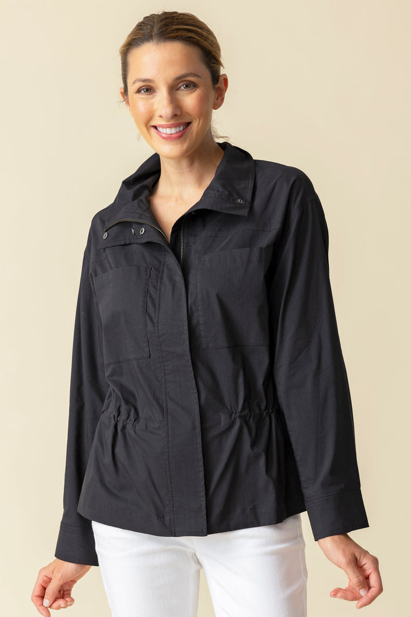 Habitat Spring/Summer, 17946 Utility Jacket, Black – Boutique Sisi