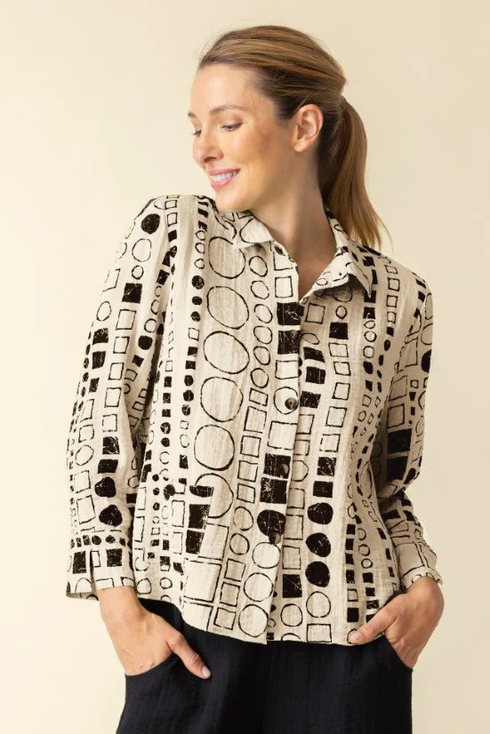 Habitat Spring/Summer, 34190 Jill Shirt, Oatmeal – Boutique Sisi