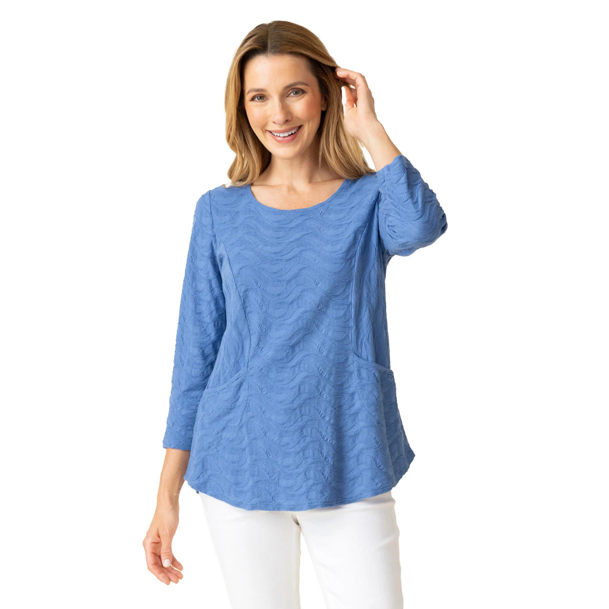 Habitat Spring/Summer, 16318 Built In Pocket Tee, Dusk – Boutique Sisi