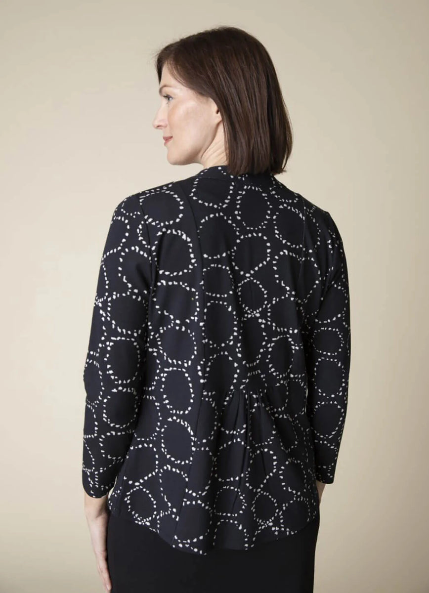 Habitat Fall/Winter Sale, 55430 Shirred Open Front Jacket, Black 50% O ...